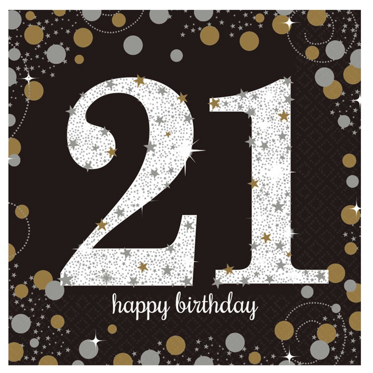 21st Birthday Gold Celebration – Party Supplies Manchester